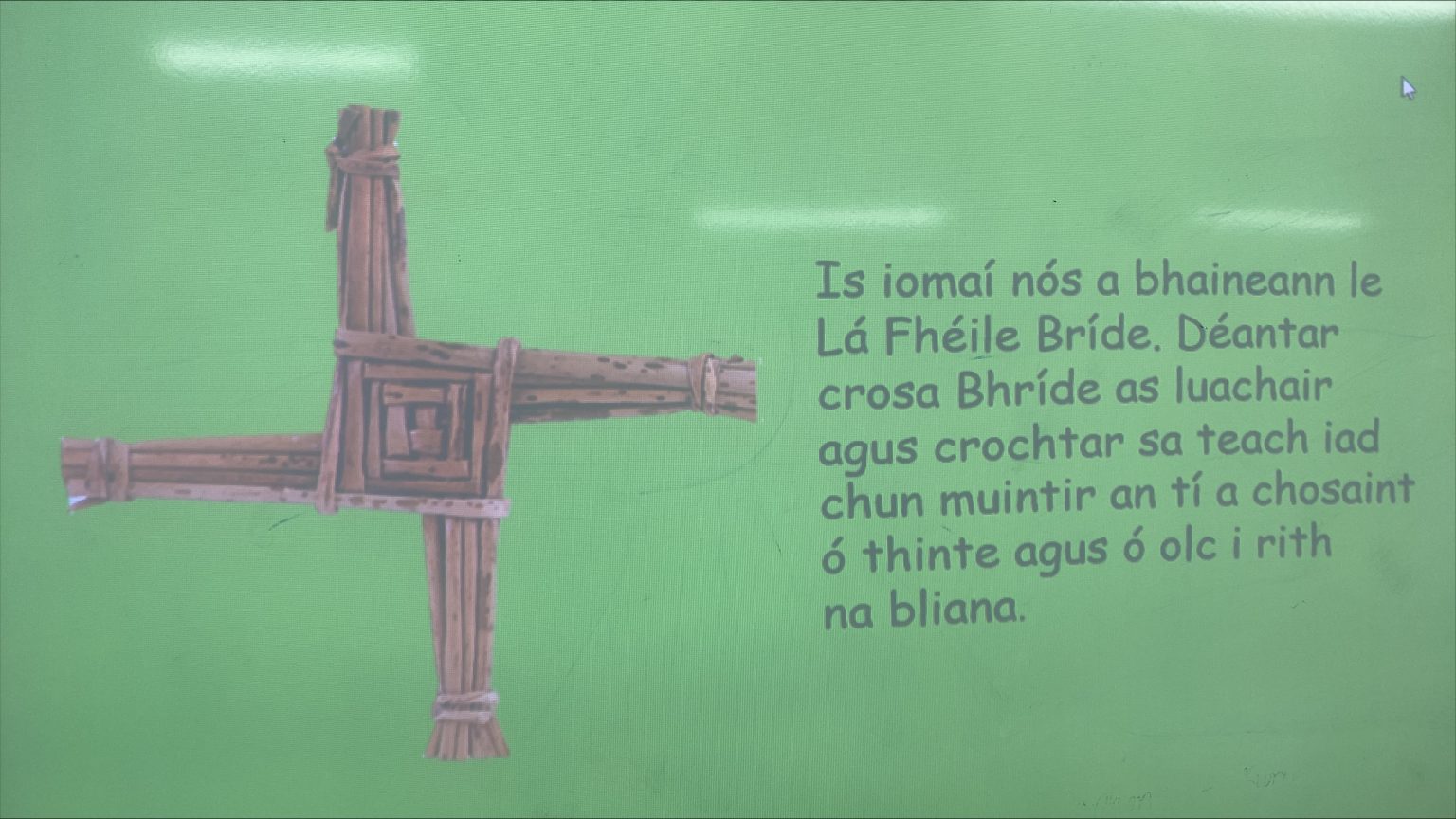 Lá Fhéile Bríde in Ms. Reidy’s class. – St. Nathy's College